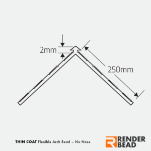 Flexible Arch Bead - No Nose - Render Bead
